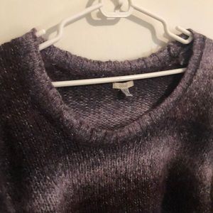 Ecote | Sweaters | Purple Strip Like Pattern Cropped Sweater | Poshmark